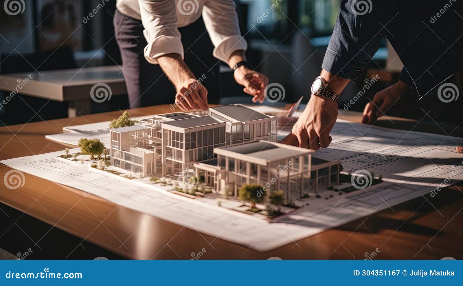 The Architect and the Client are Discussing the Details of the Project ...