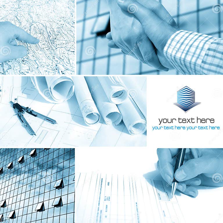 Architect collage stock photo. Image of designer, architectural - 18836136