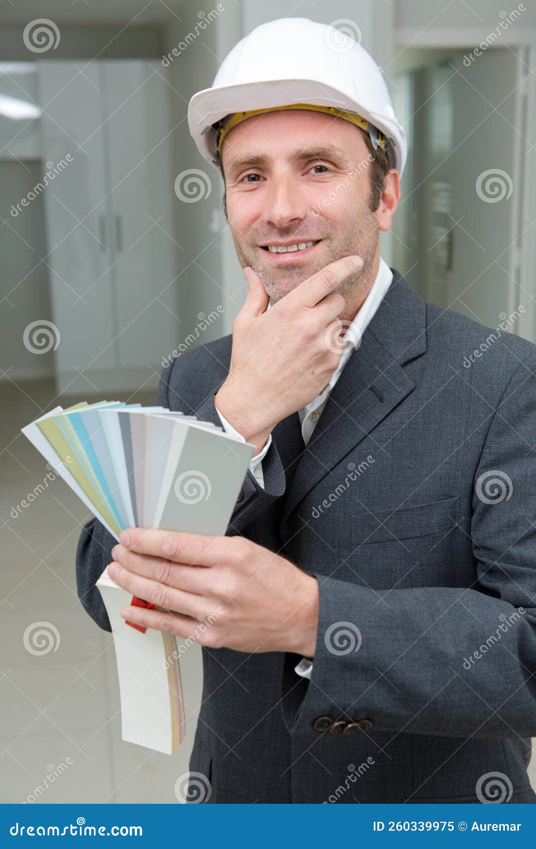 Architect with color wheel stock image. Image of guide - 260339975