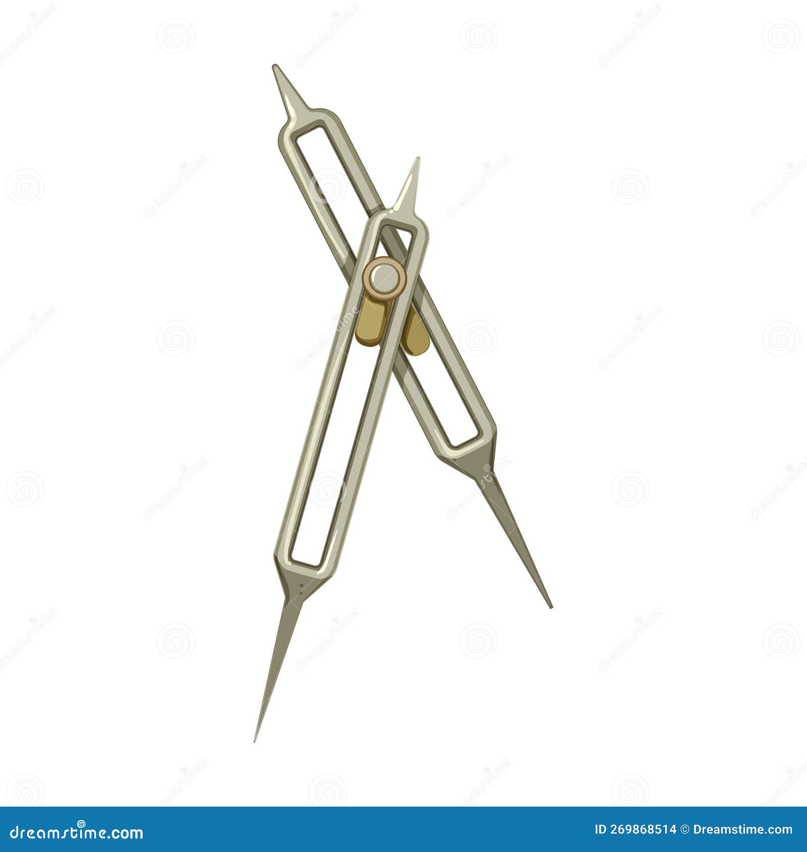 Architect Compass Divider Cartoon Vector Illustration Stock Vector ...