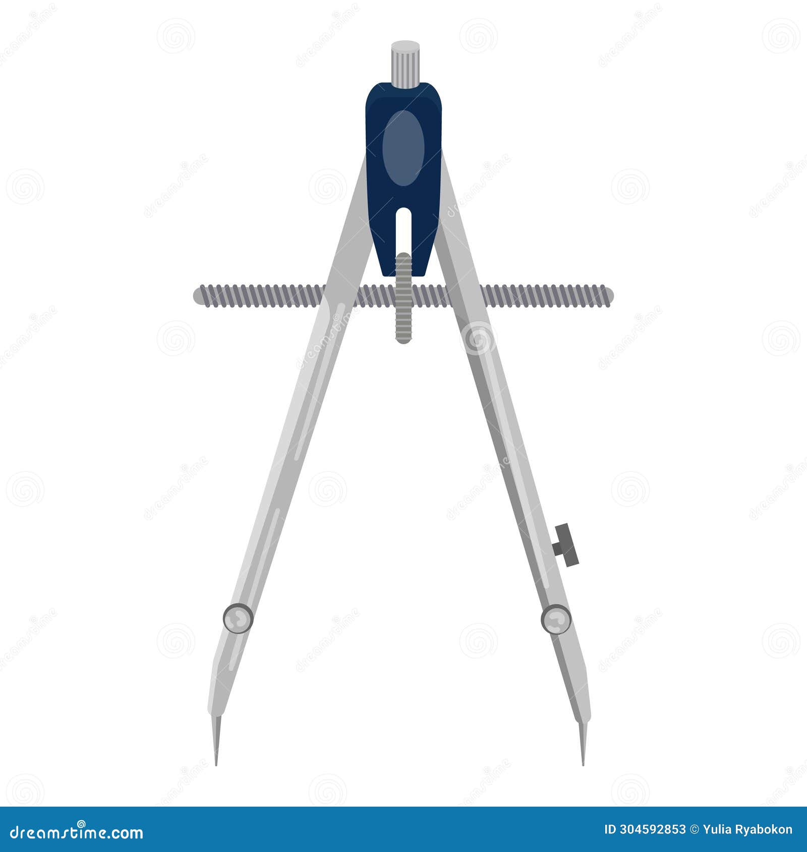 Architect Compass Icon Cartoon Vector. Pencil Student Stock ...