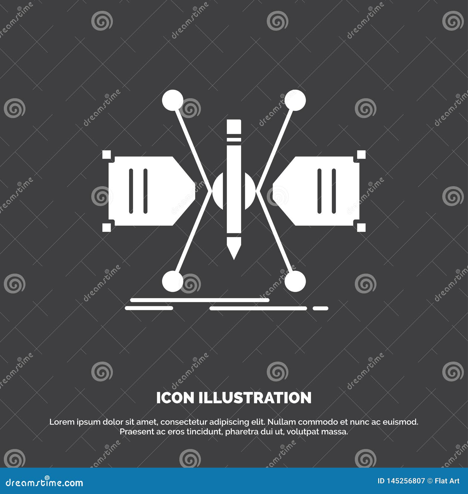 Architect, Constructing, Grid, Sketch, Structure Icon. Glyph Vector Symbol for UI and UX ...