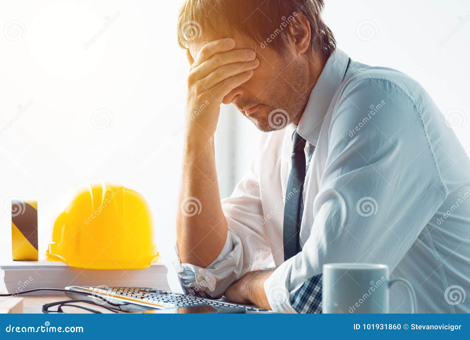 Architect and Construction Engineer Having Problems at Work Stock Photo ...