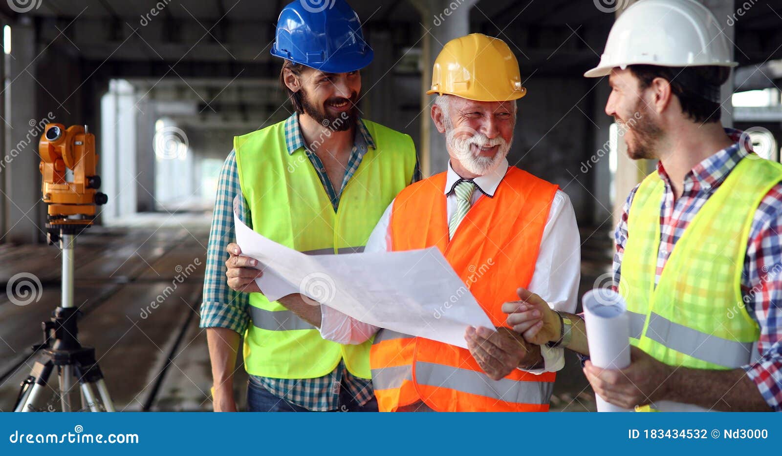 Architect and Construction Engineer or Surveyor Discussion Plans and ...