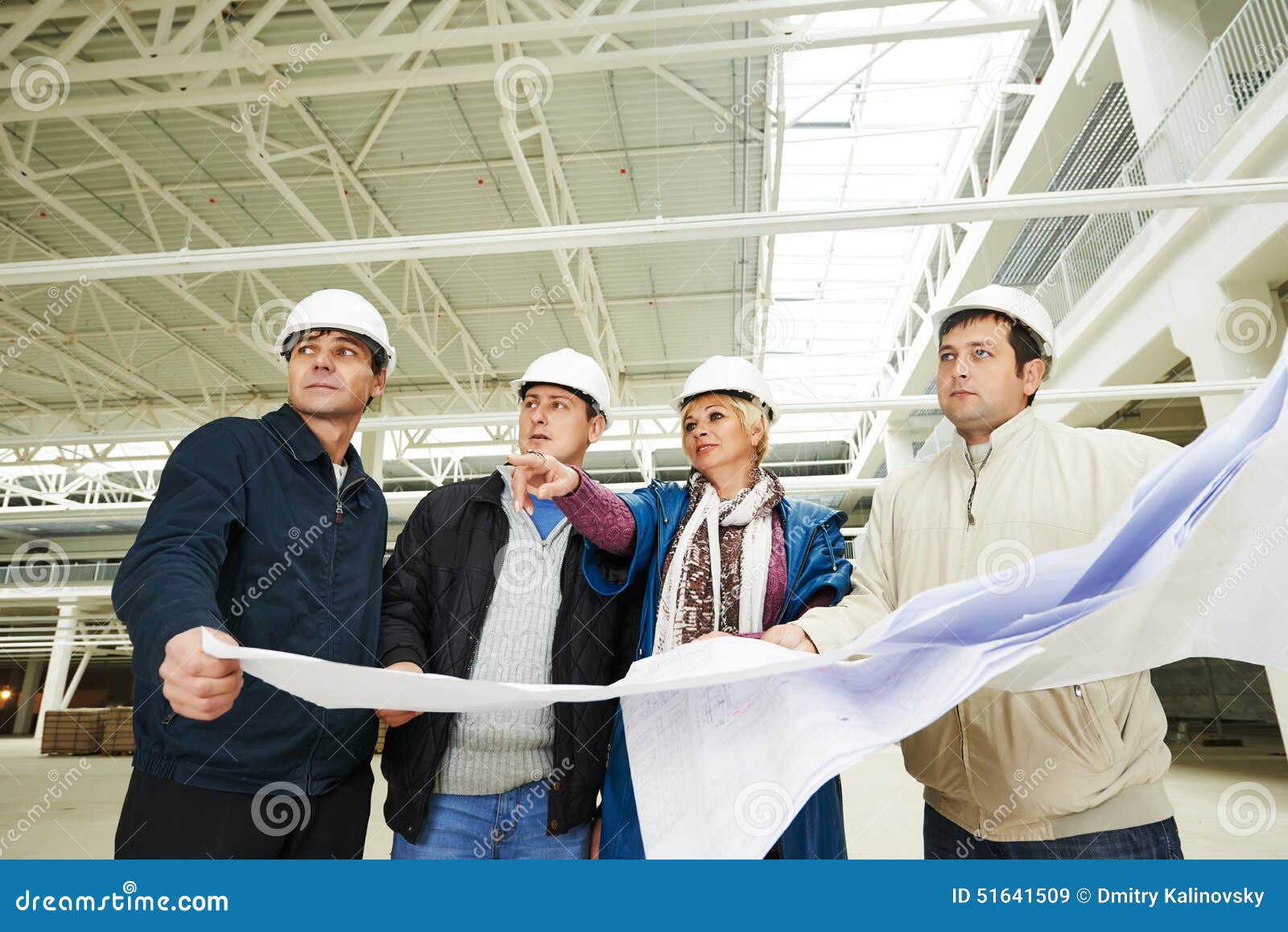 Architect and Construction Engineers Worker Stock Image - Image of ...