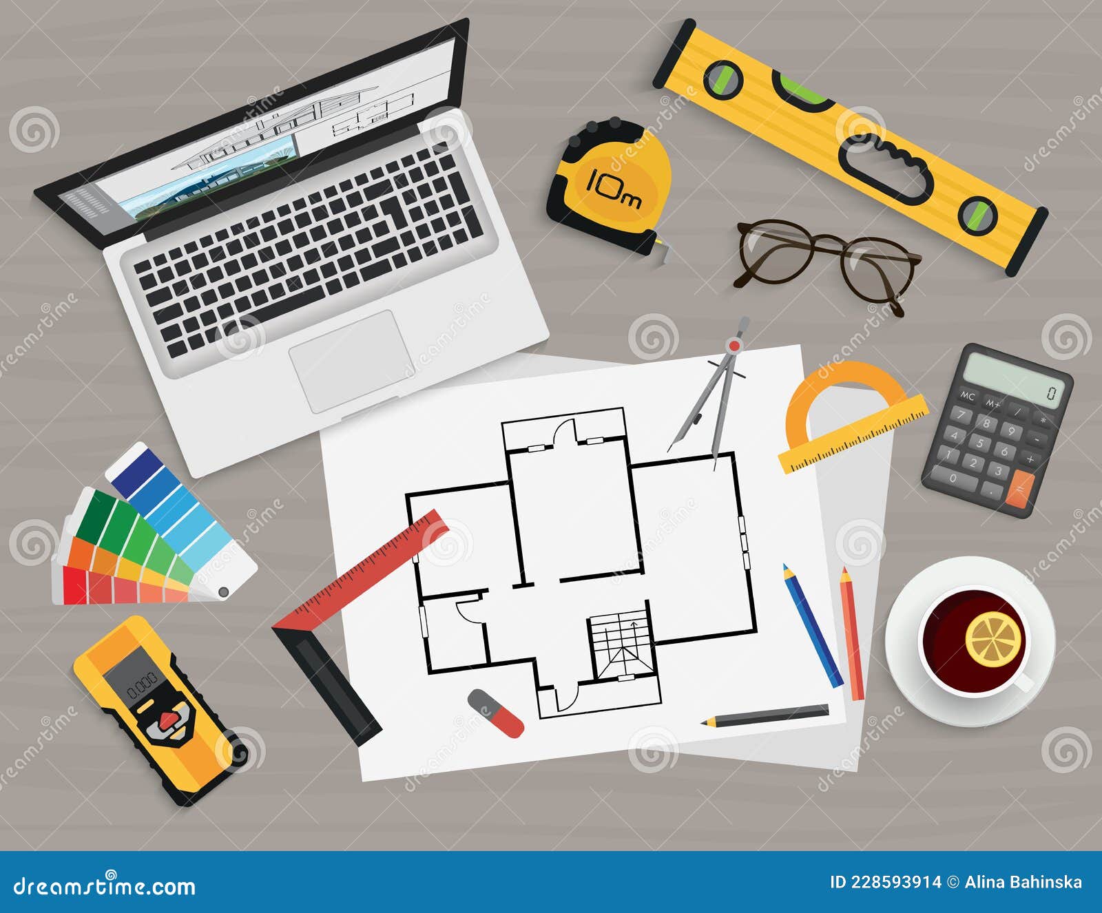 Architect Construction Planning and Creating Process with Proffesional ...