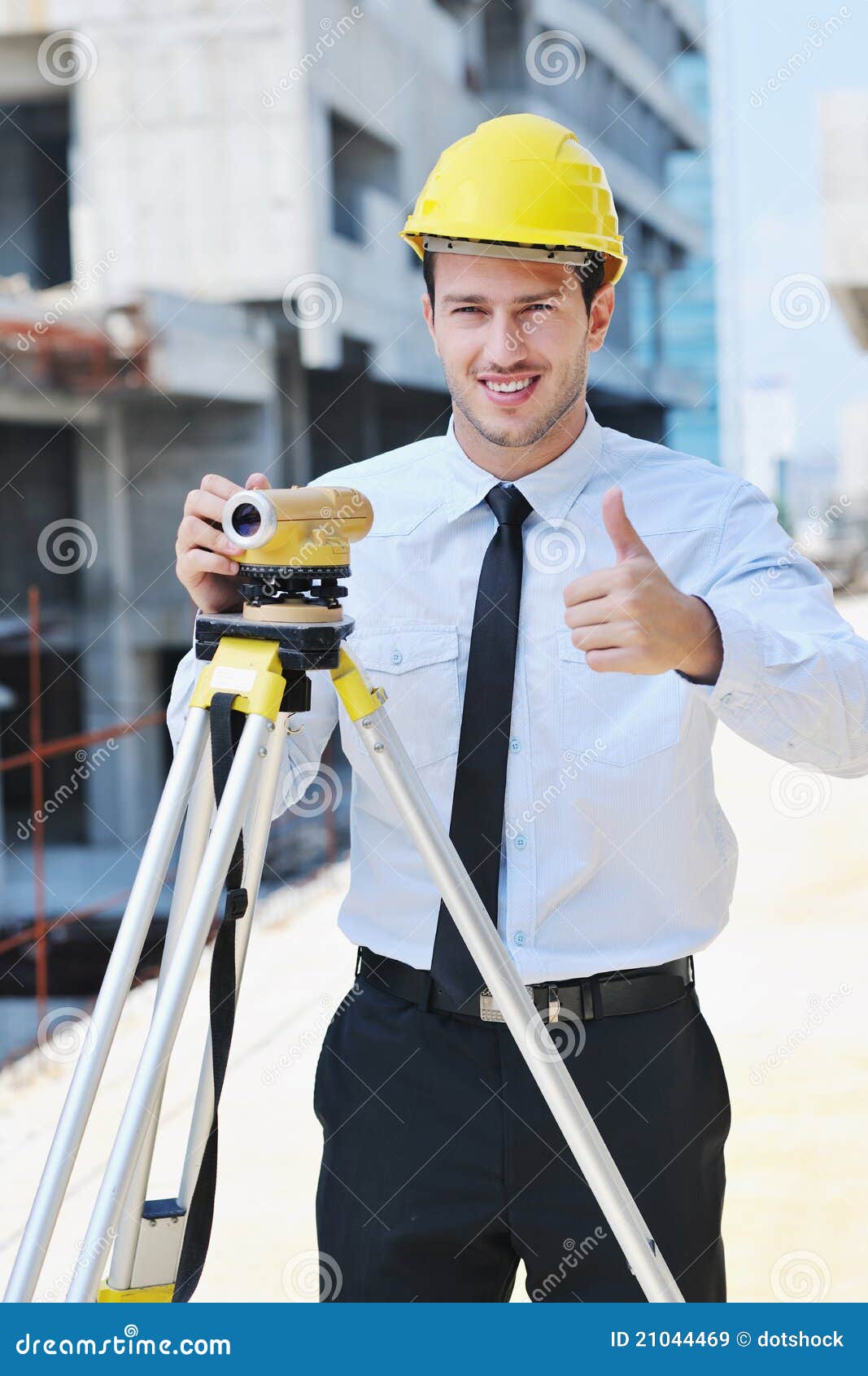 Architect on Construction Site Stock Image - Image of corporate, male ...
