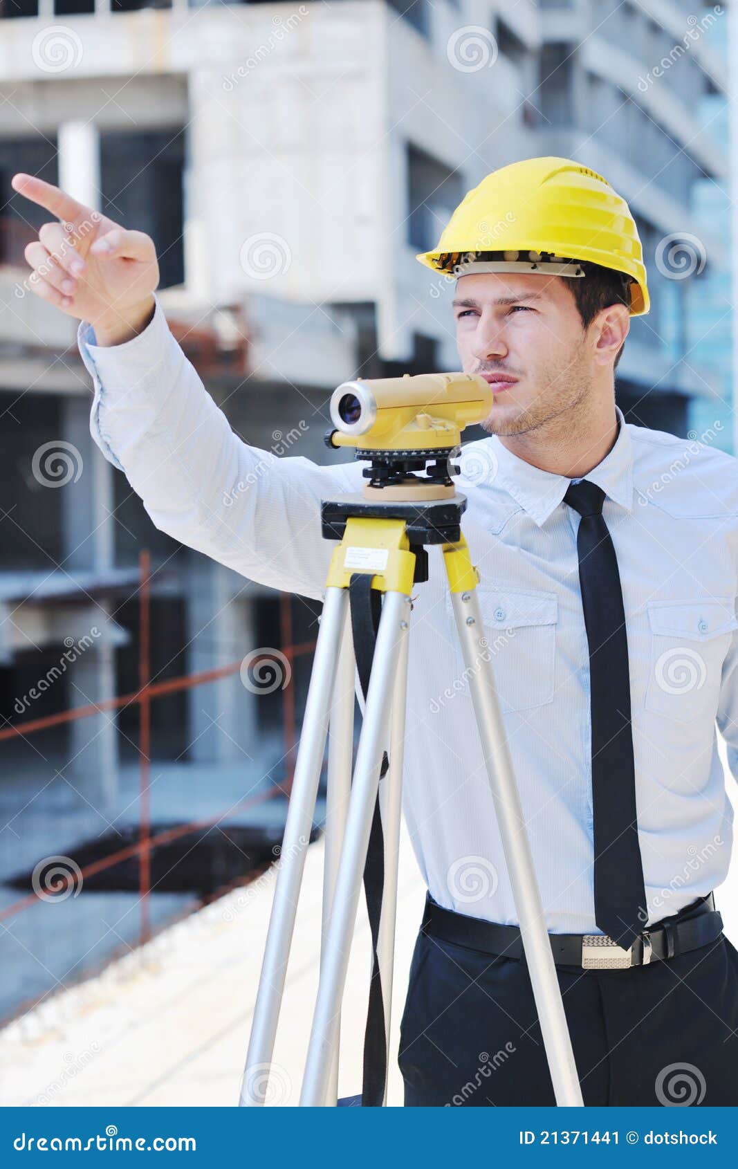 Architect on Construction Site Stock Image - Image of business ...