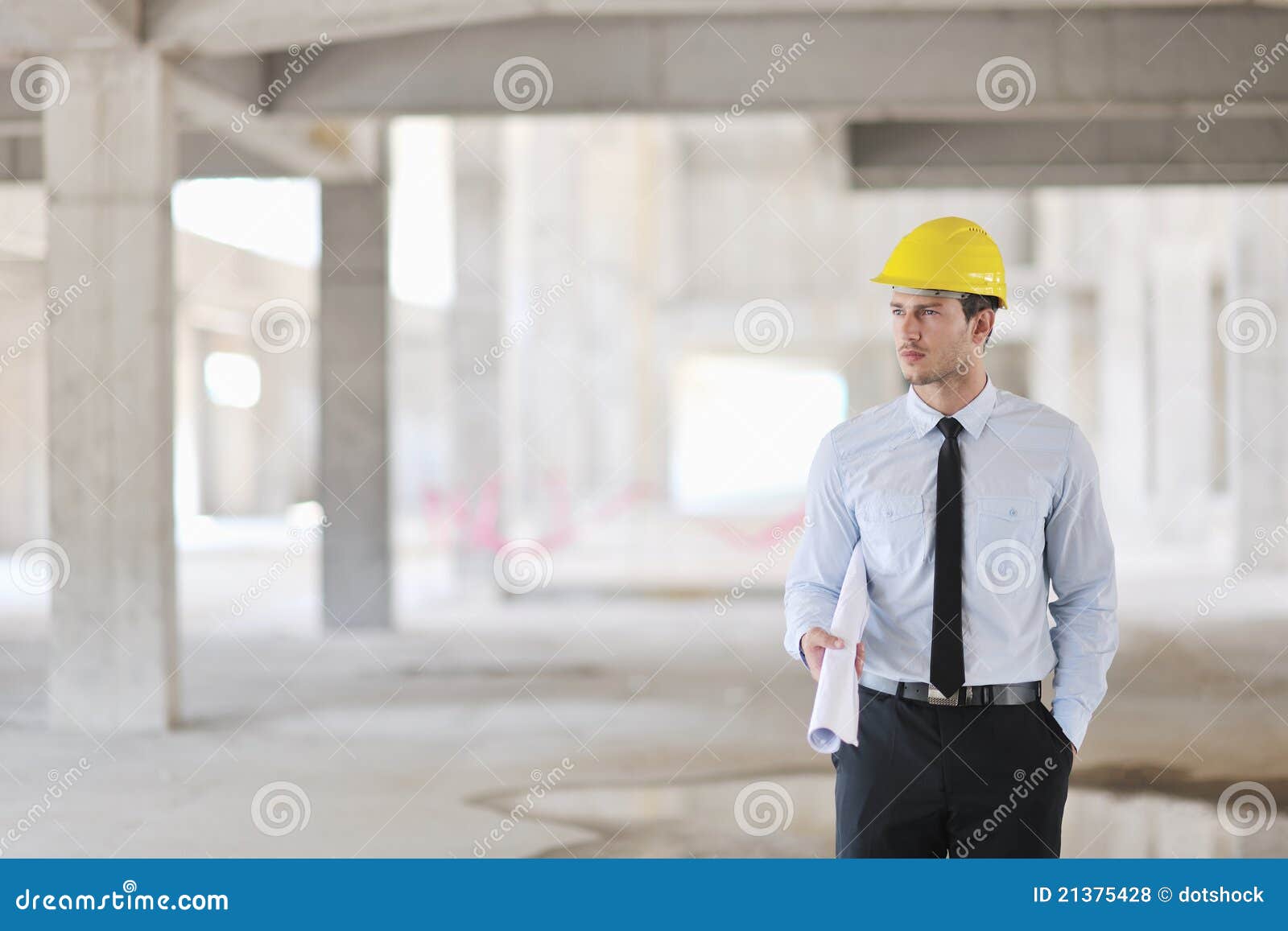 Architect on Construction Site Stock Photo - Image of expert, people ...