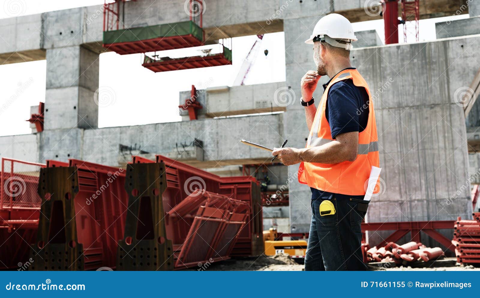 Architect Construction Site Planning Working Concept Stock Image ...