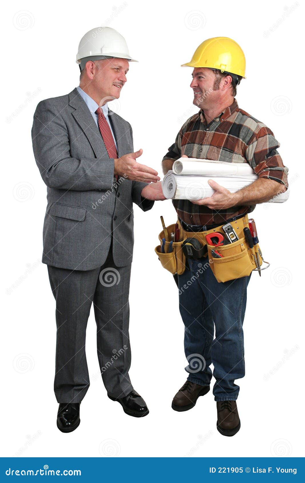 Architect and Contractor stock image. Image of friendly - 221905