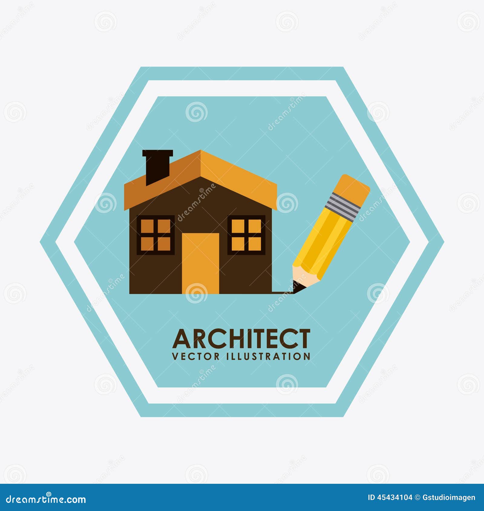 Architect design stock vector. Illustration of house - 45434104