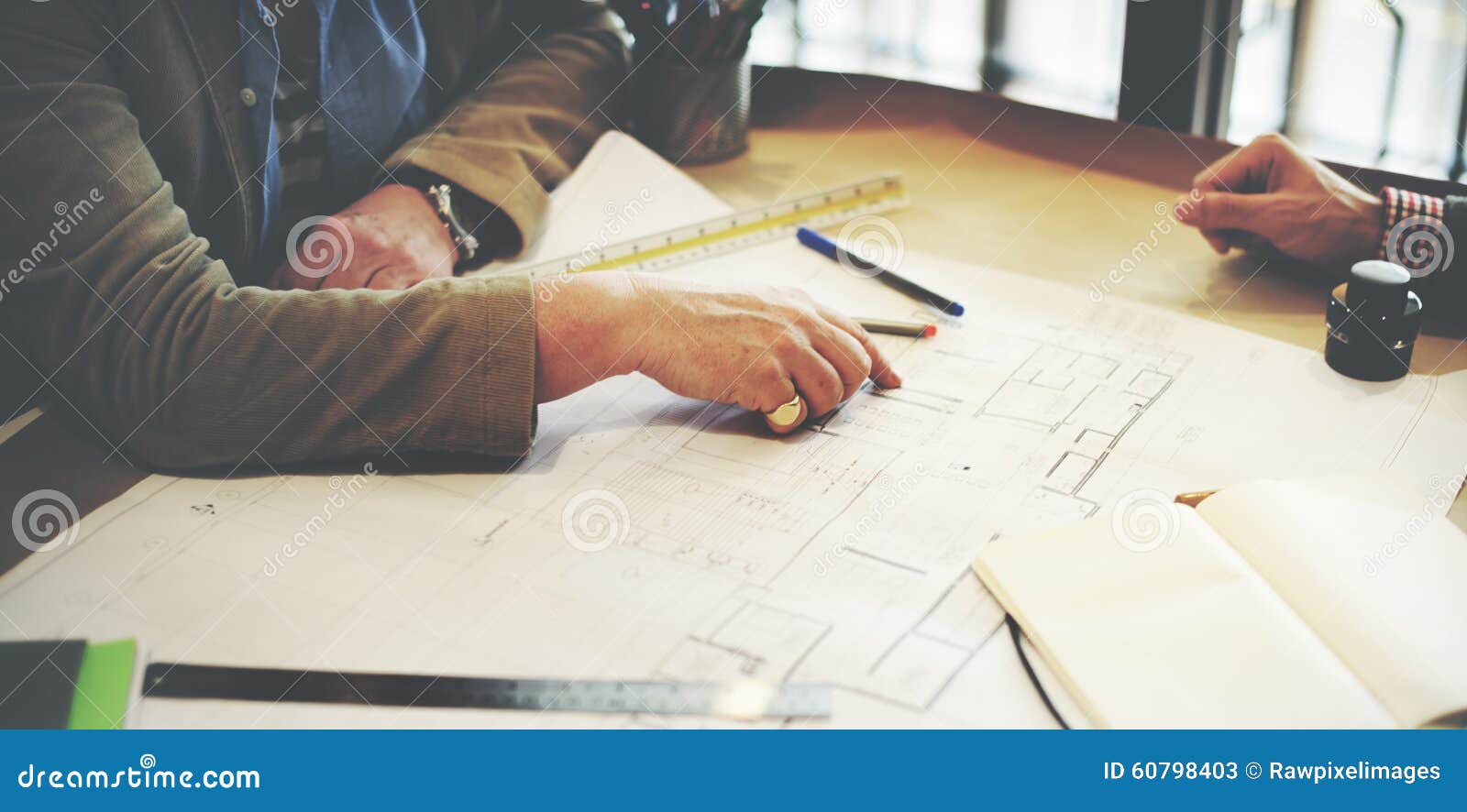 Architect Design Project Meeting Discussion Concept Stock Image - Image ...