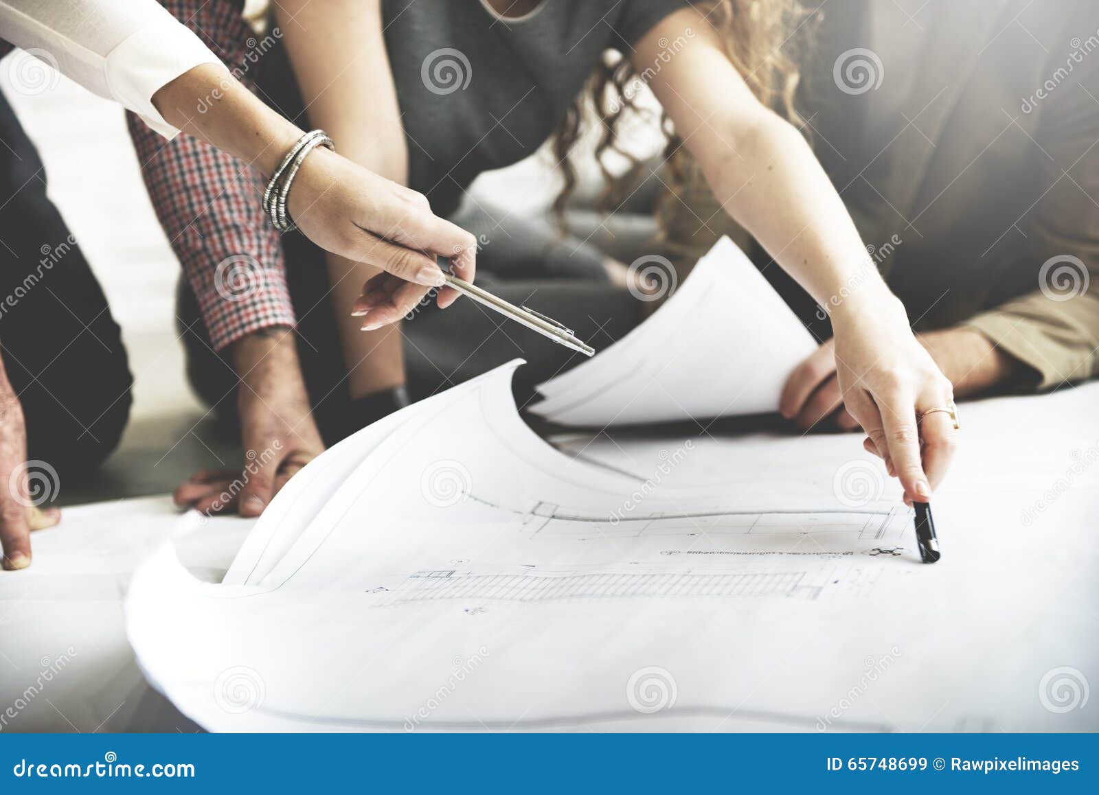 Architect Design Project Meeting Discussion Concept Stock Image - Image ...