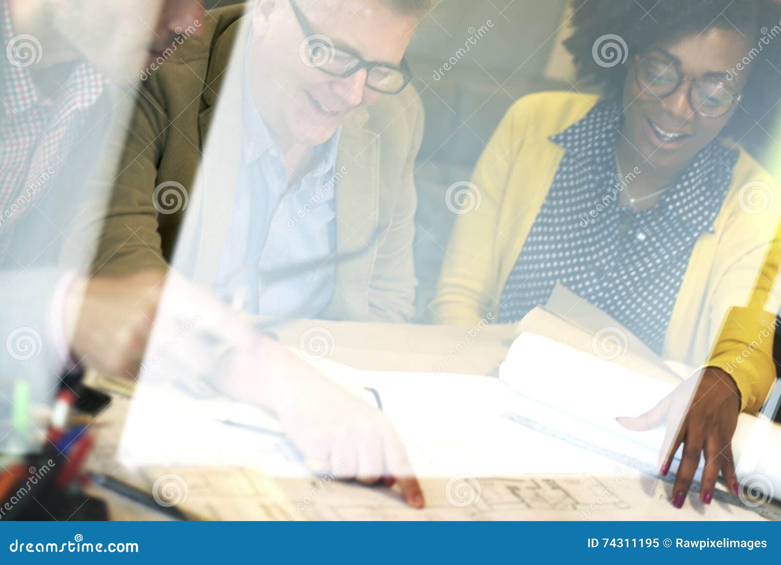 Architect Design Project Meeting Discussion Concept Stock Image - Image ...
