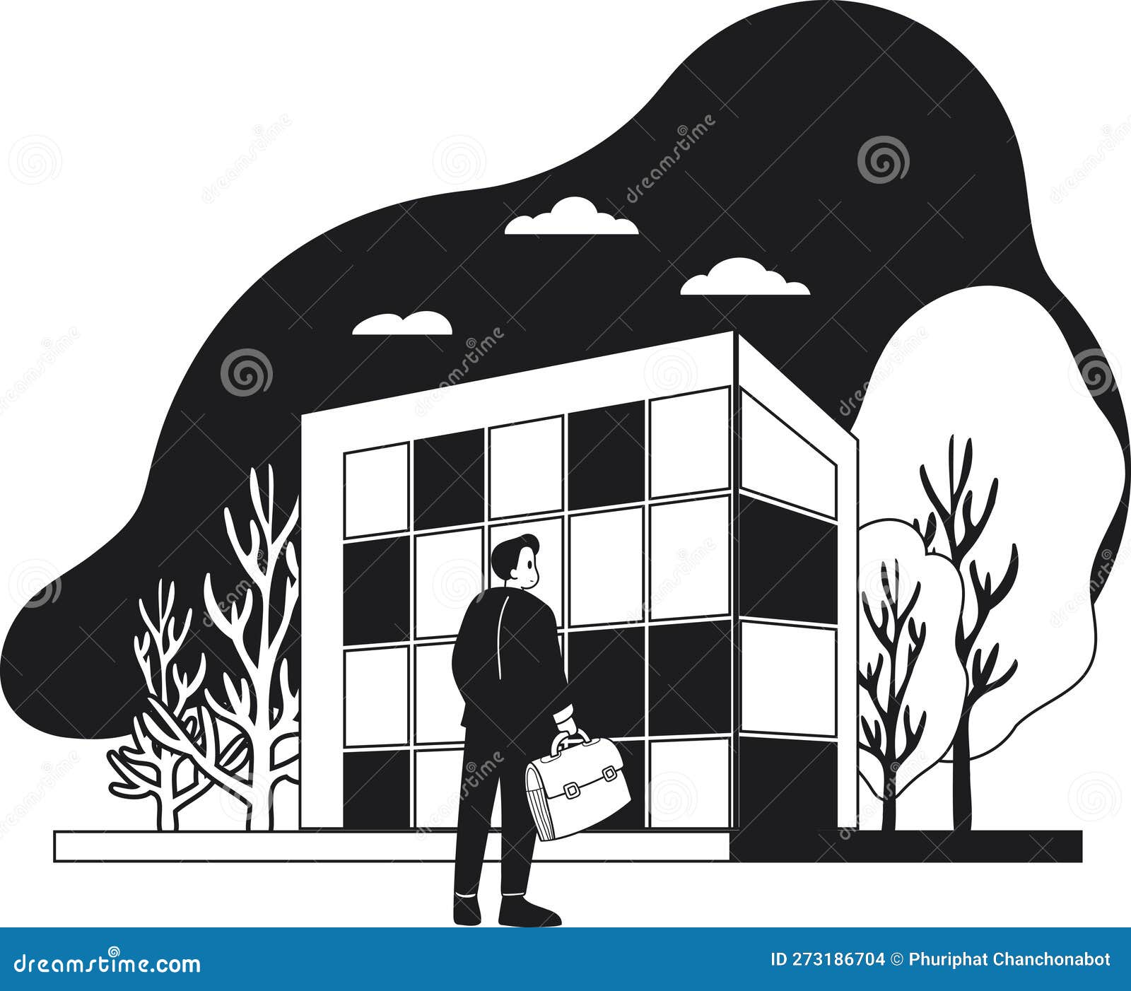 Architect Designing Buildings and Structures Illustration in Doodle ...