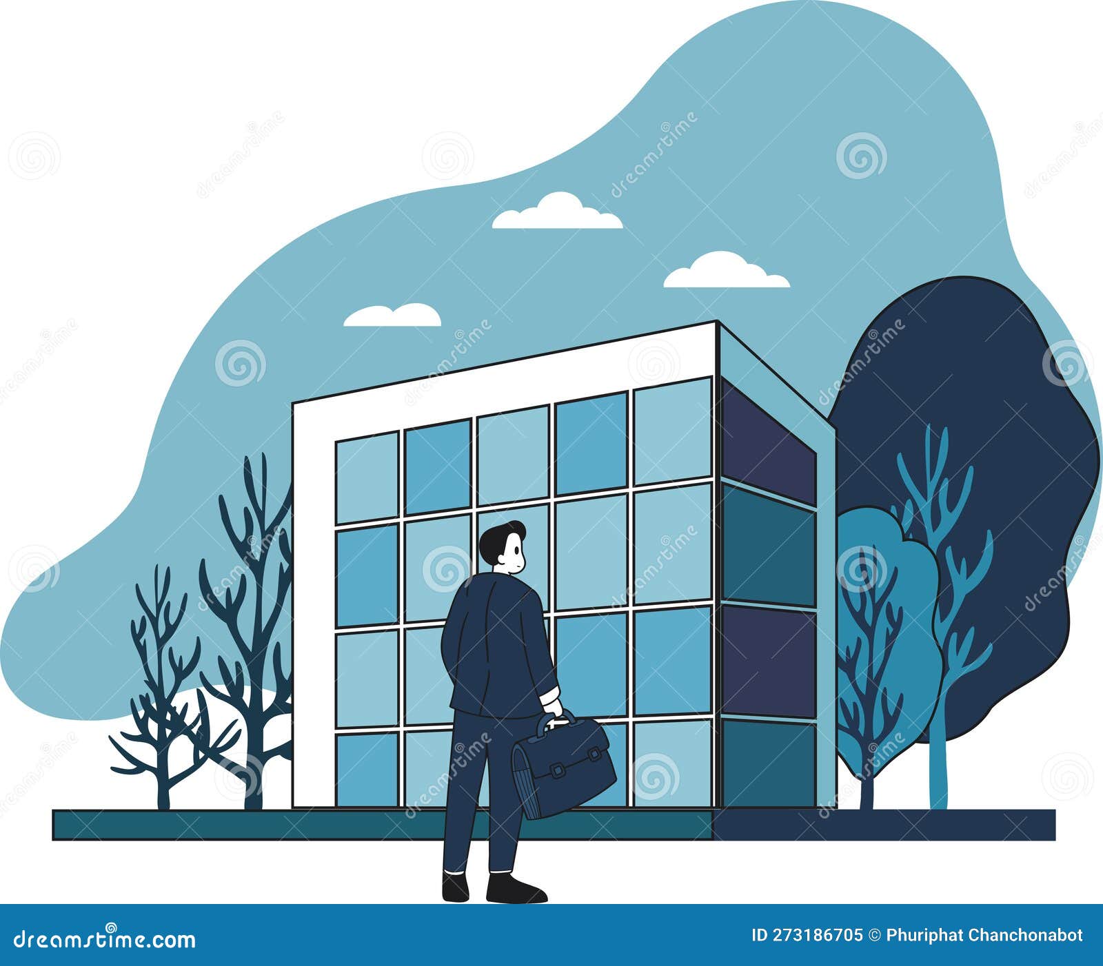 Architect Designing Buildings and Structures Illustration in Doodle ...