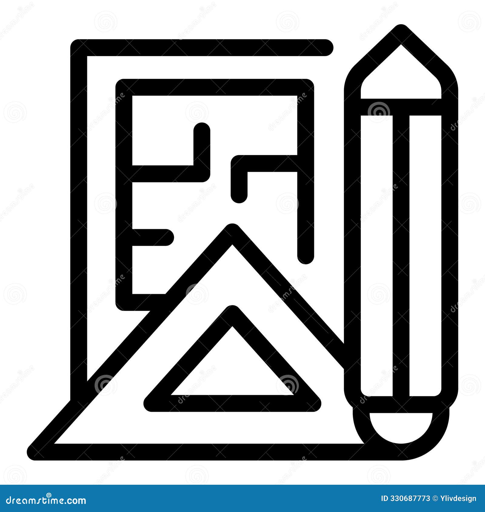 Architect Designing House Plan Using Ruler and Pencil Stock Vector ...