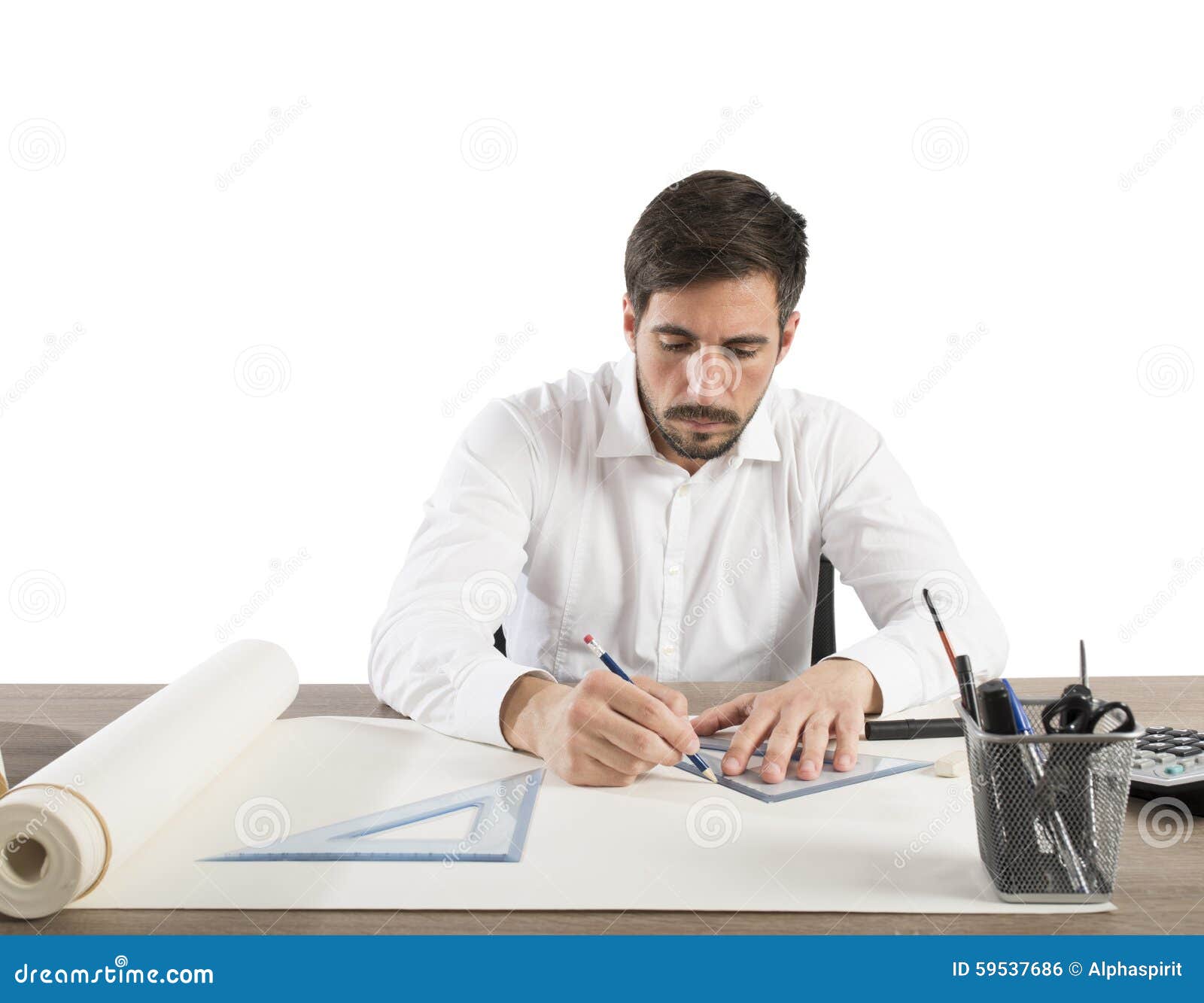 Architect designs stock photo. Image of architect, businessman - 59537686