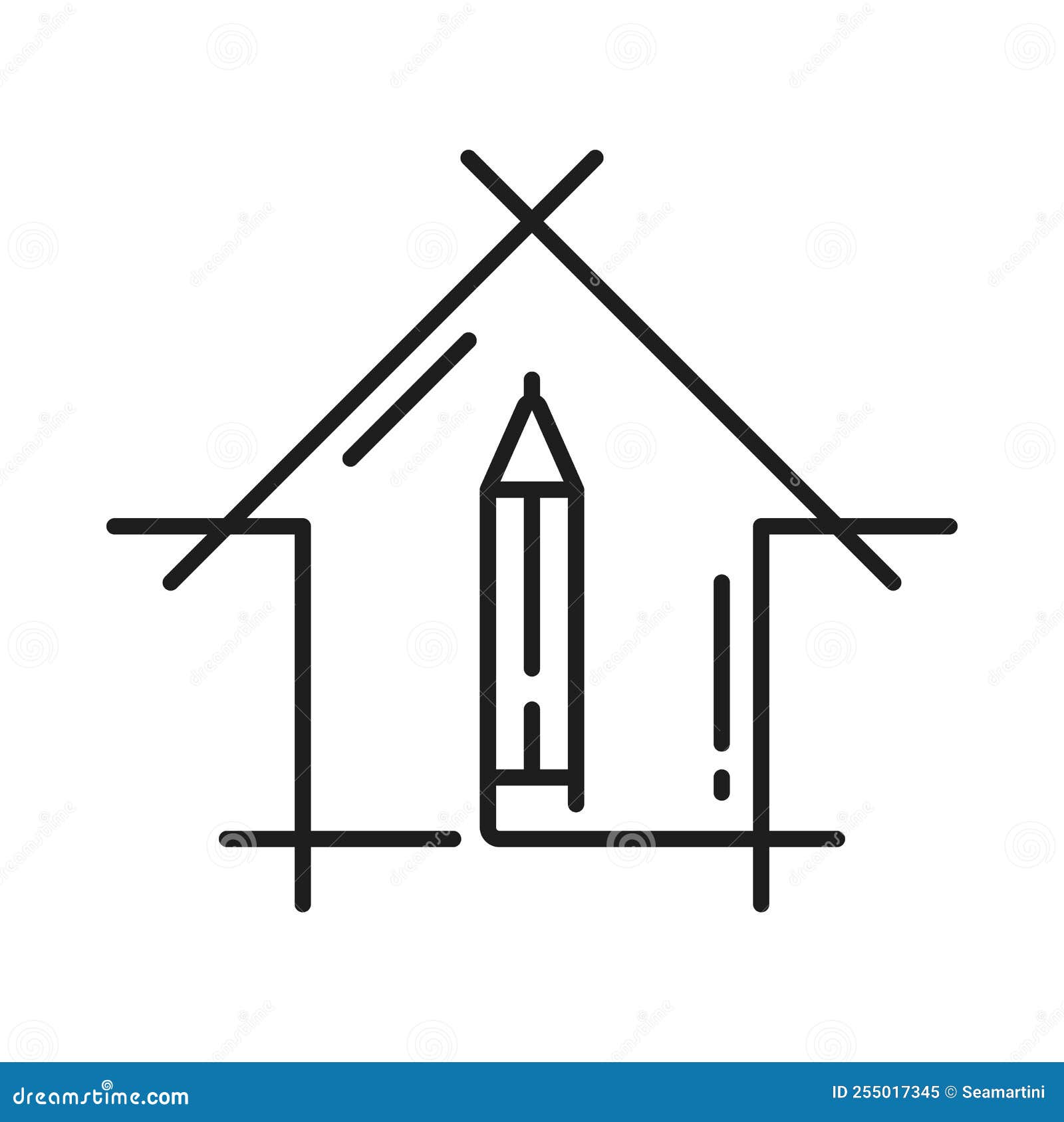 Architect Development, Interior Design, House Icon Stock Vector ...