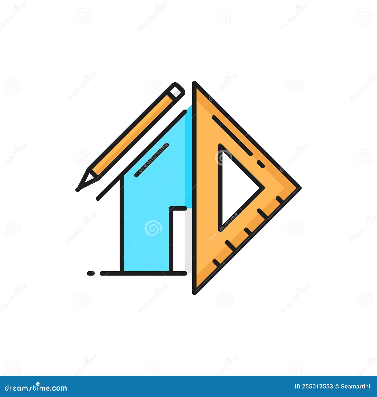 Architect Development and Interior Design Icon Stock Vector ...