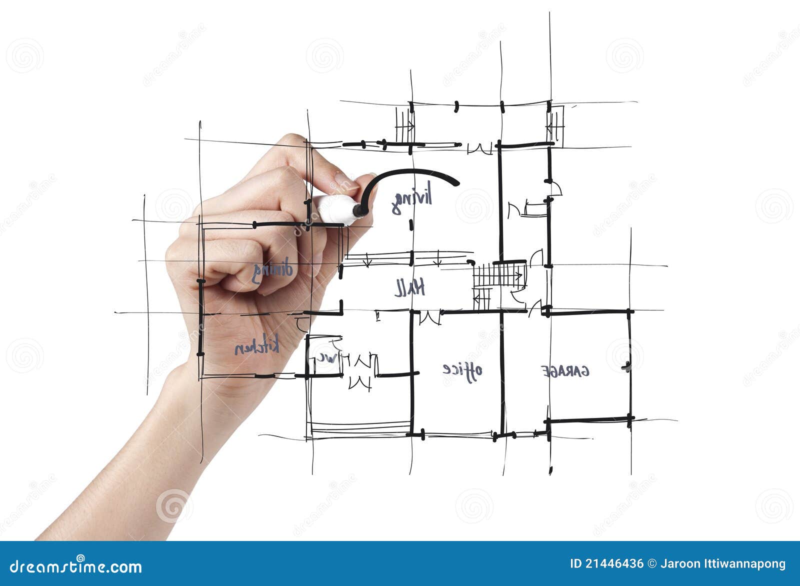 Architect drafting a house stock photo. Image of concepts - 21446436