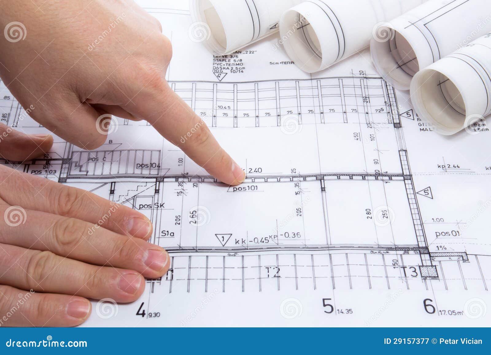 Architect Drawing Rolls And Plans Blueprints Royalty-Free Stock ... Architect Drawing Rolls And Plans Blueprints Royalty-Free Stock ...