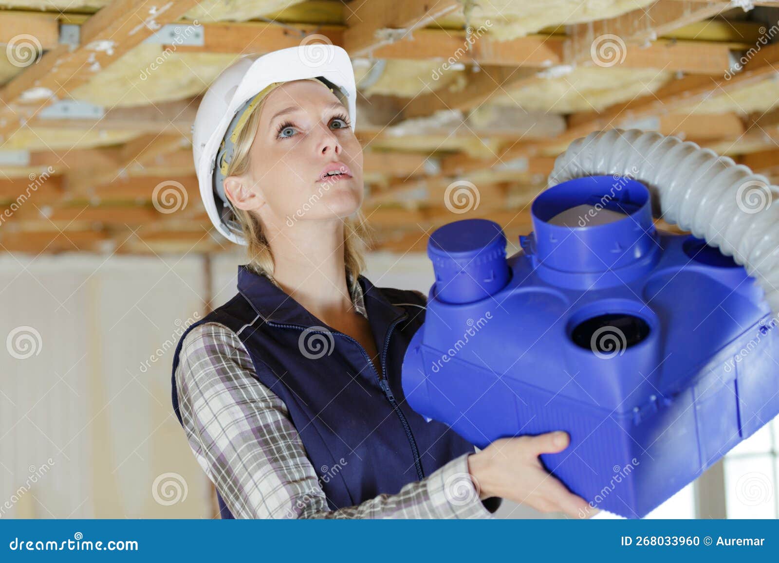 Architect Engineer Checking Ventilation System Stock Photo - Image of ...