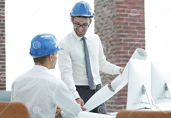 Architect and Engineer, Considering a Building Project Stock Photo ...