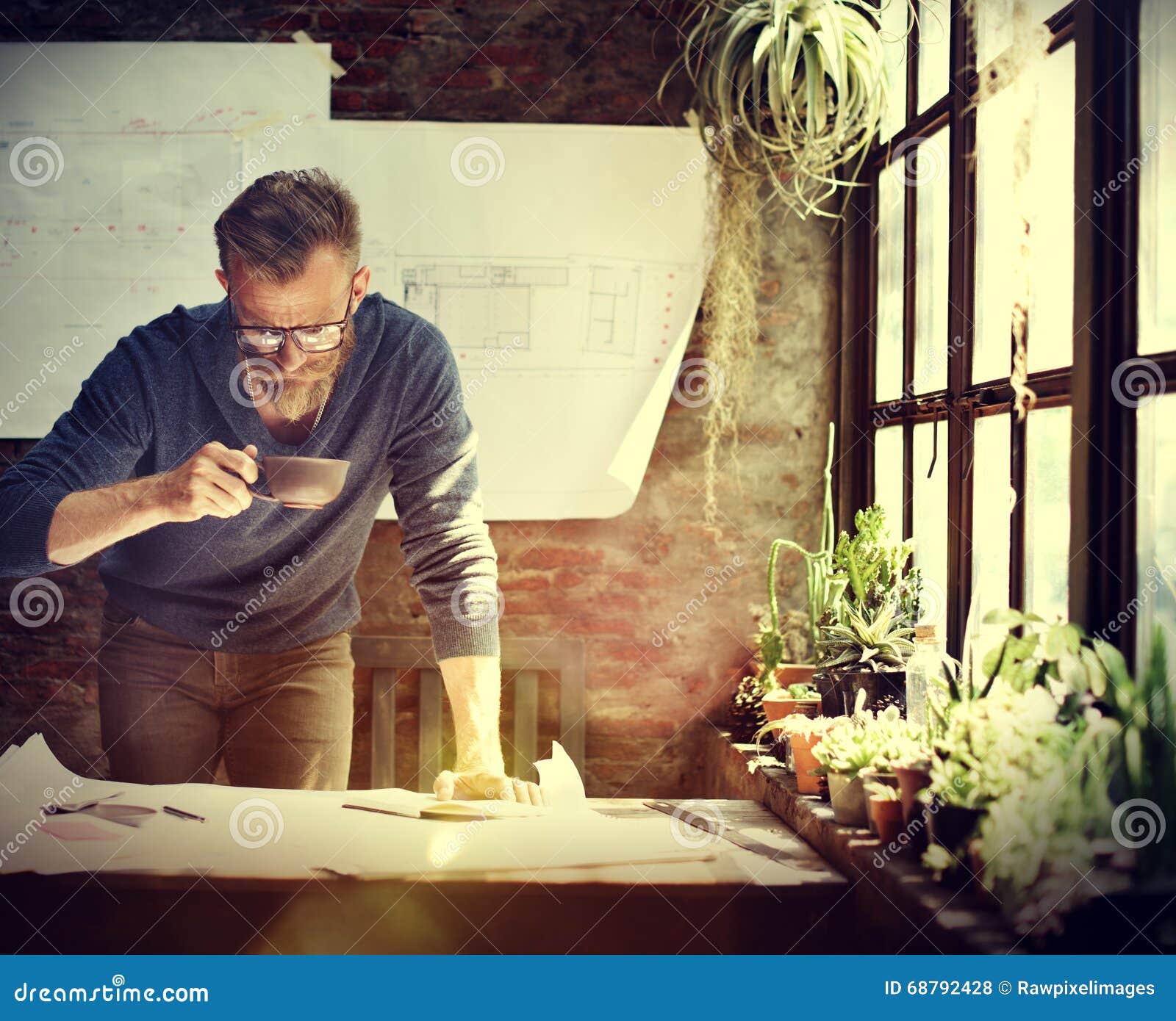 Architect Engineer Design Working Planning Concept Stock Photo - Image ...