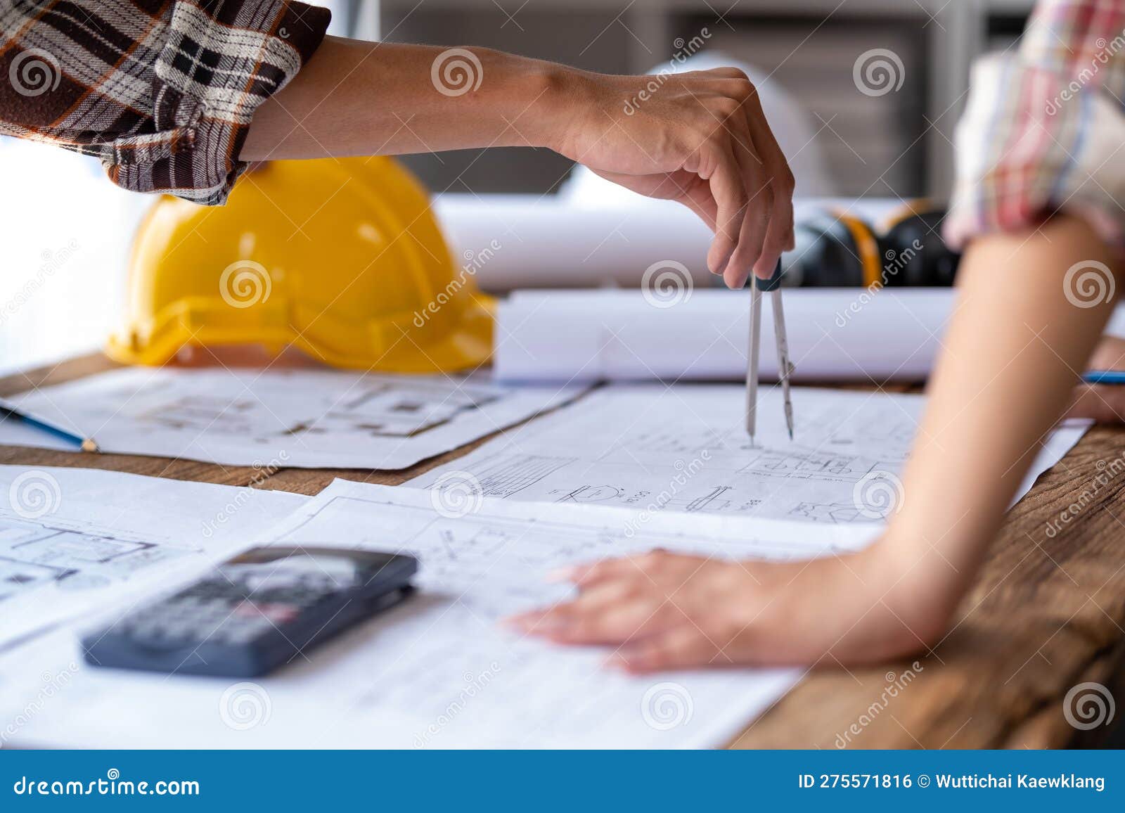 Architect Engineer Drawing Building Reconstruction Sketch, Engineer ...