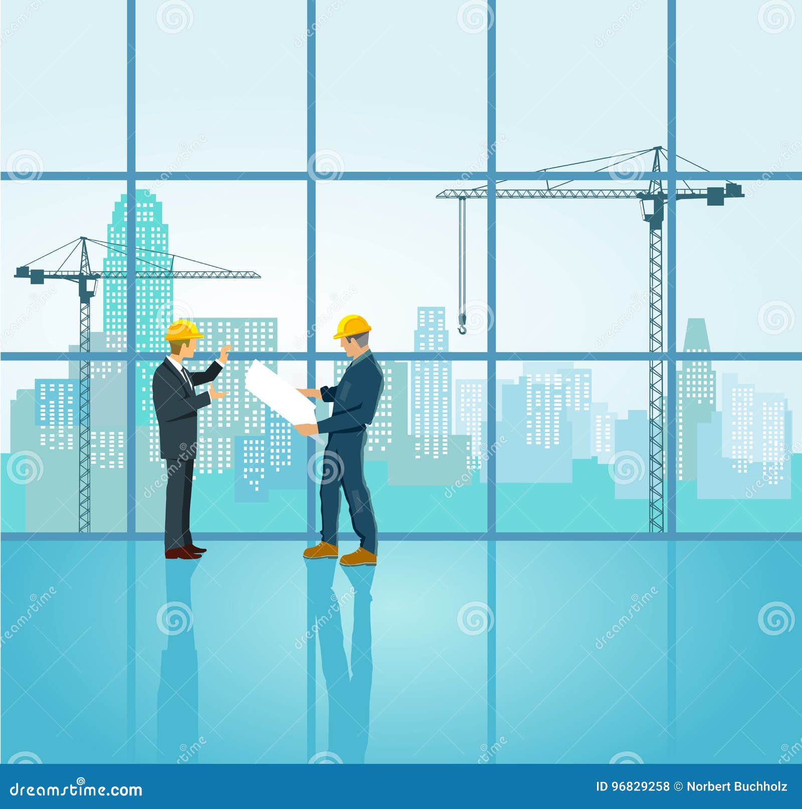 The Architect Is Reading The Blueprint Outline Coloring Page. Labor Day ...