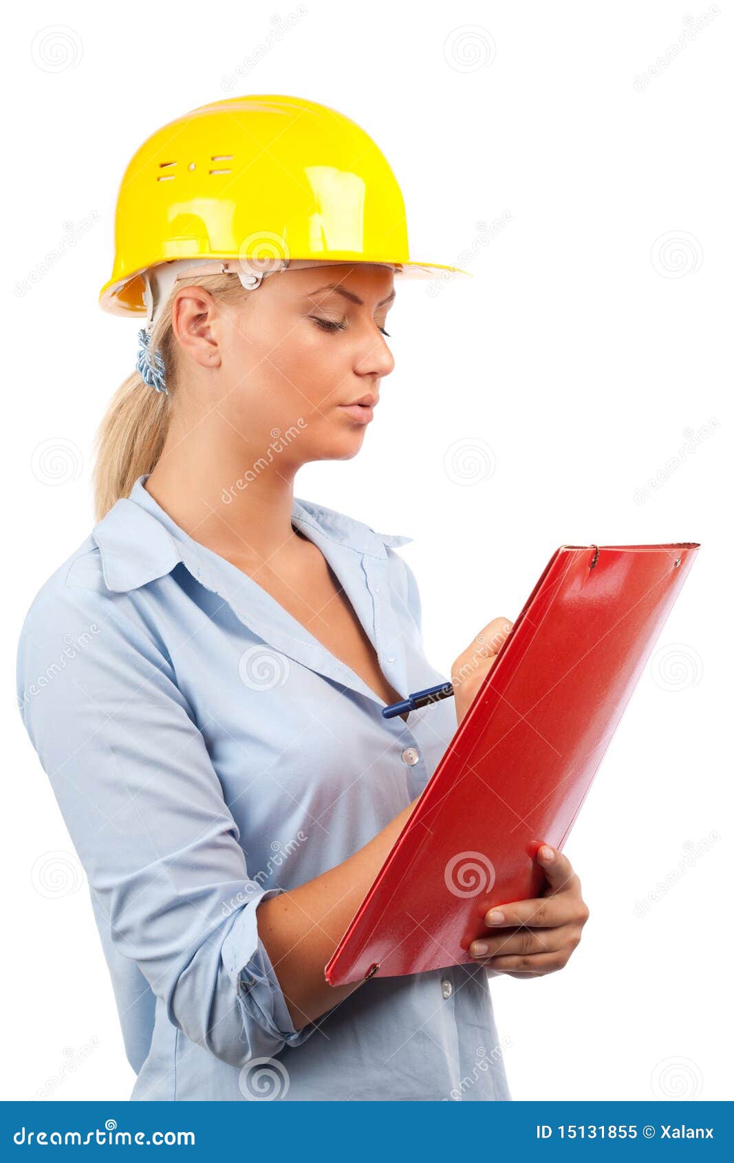 Architect or engineer lady stock image. Image of builder - 15131855