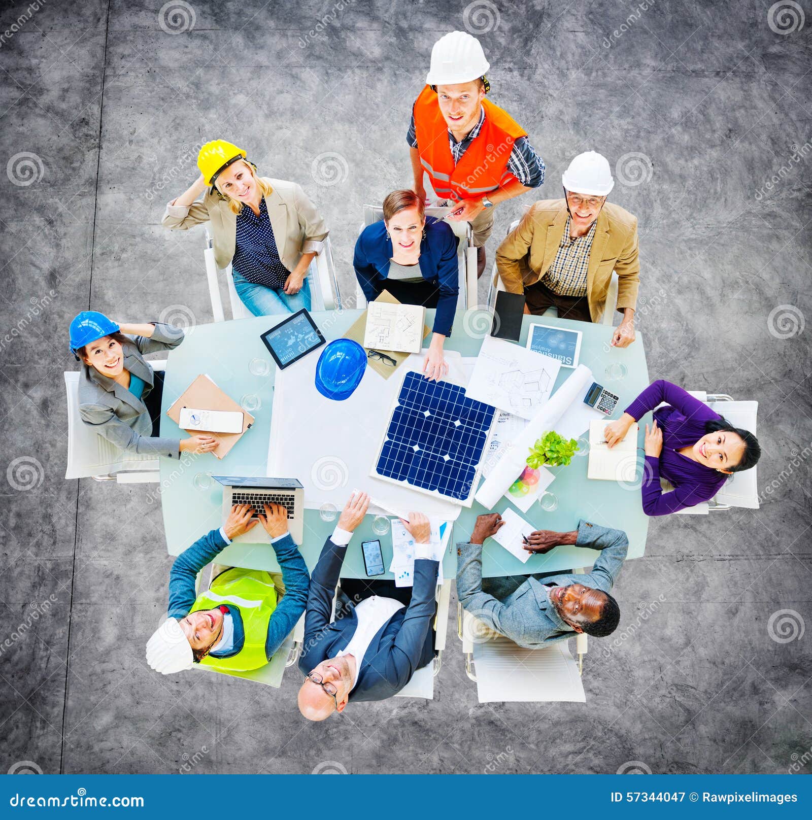 Architect Engineer Meeting Construction Design Concept Stock Image ...