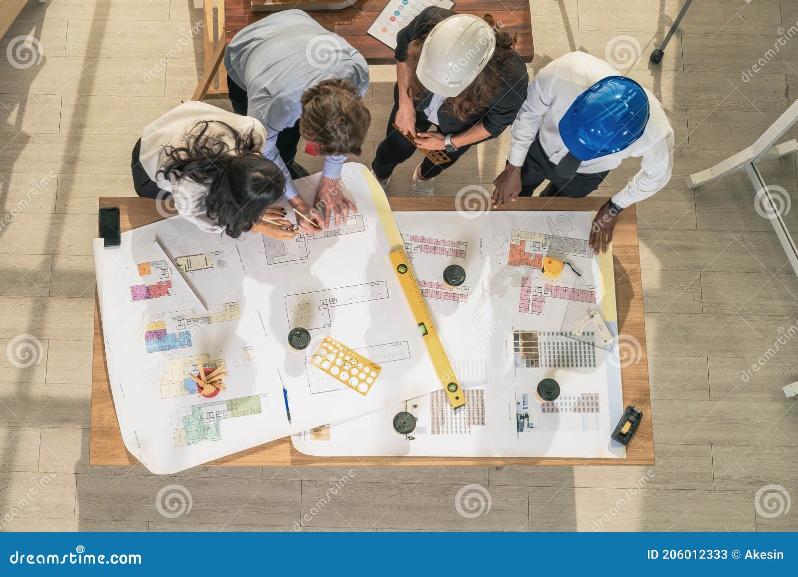 Architect and Engineer Project Development Team Brainstorming Together ...