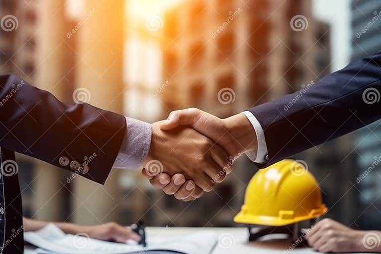 Teamwork and Cooperation Shaking Hands Stock Illustration ...