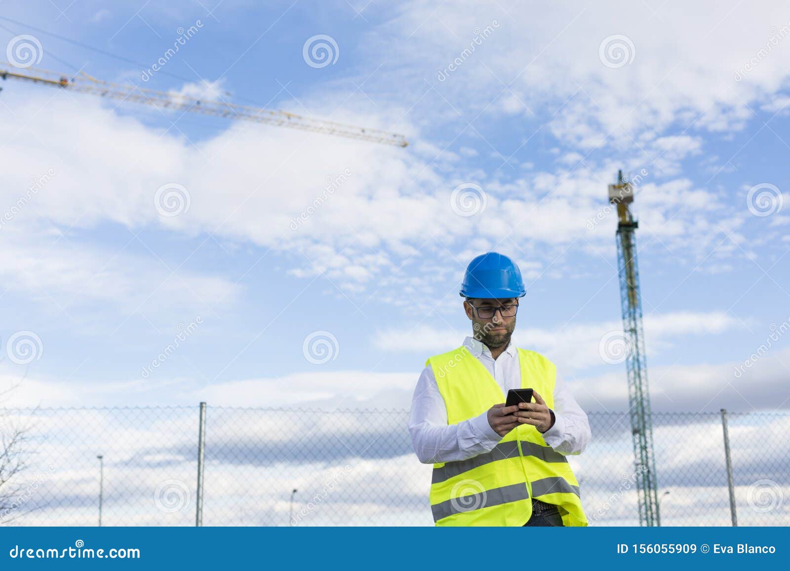 Earthwork Concept. Earthwork Operator At Excavator. Man Climb On Digger ...