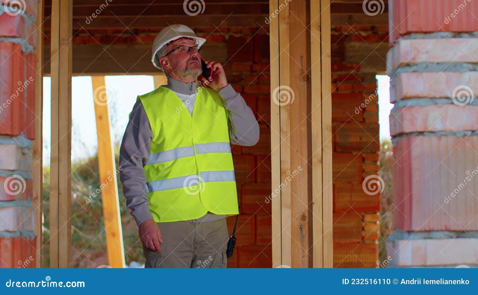 Architect Engineer Using Mobile Cell Phone Communications Control ...