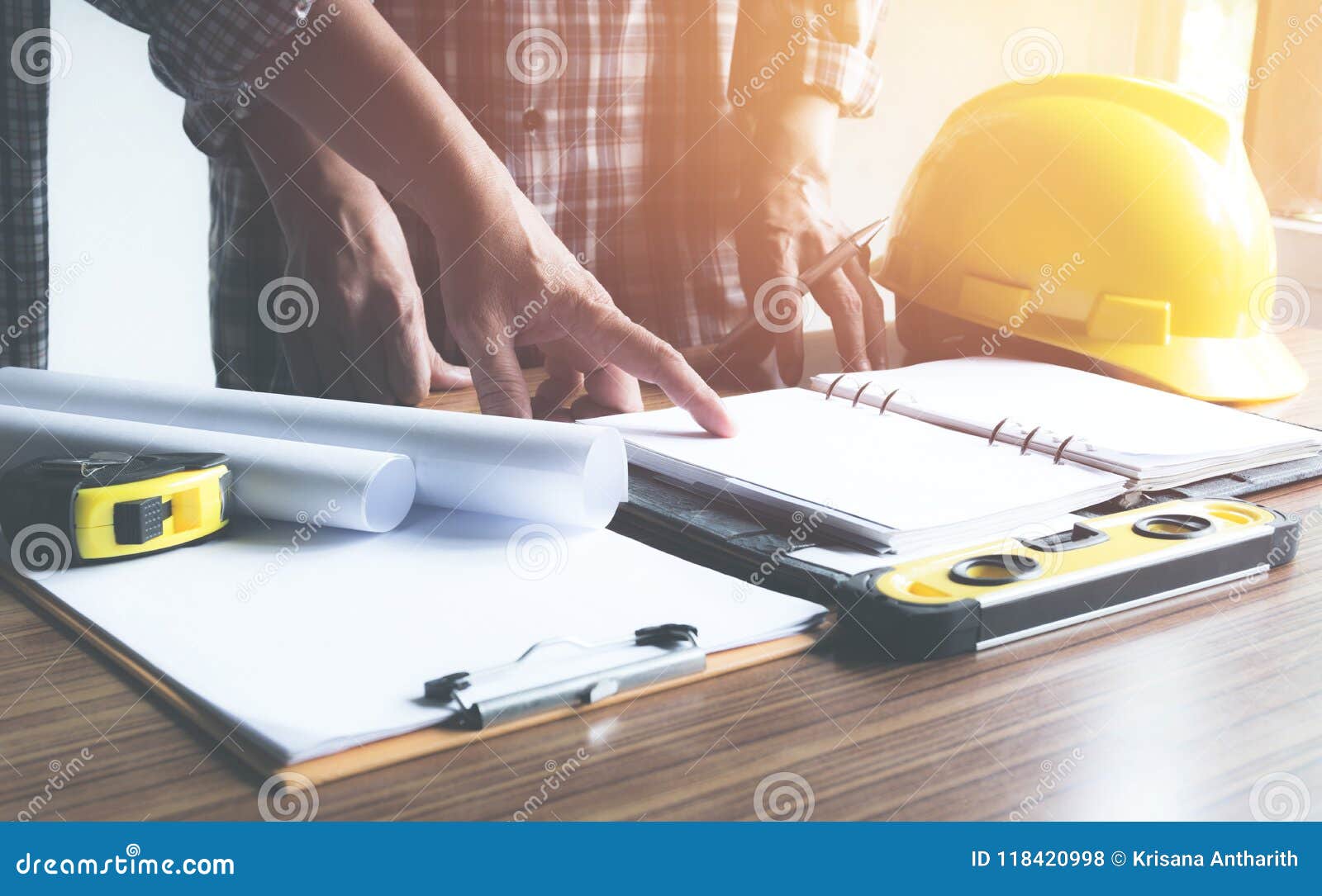 Architect Engineer Working Concept and Construction Tools or Safety ... Architect Engineer Working Concept and Construction Tools or Safety ...