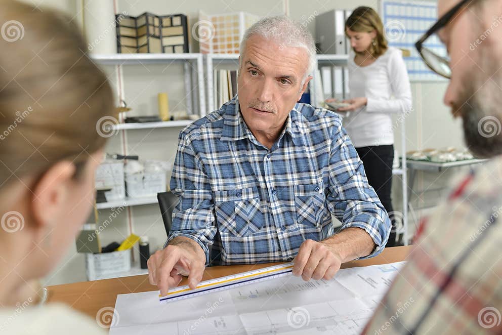Architect Explaining Designs To Customers Stock Photo - Image of pitch ...