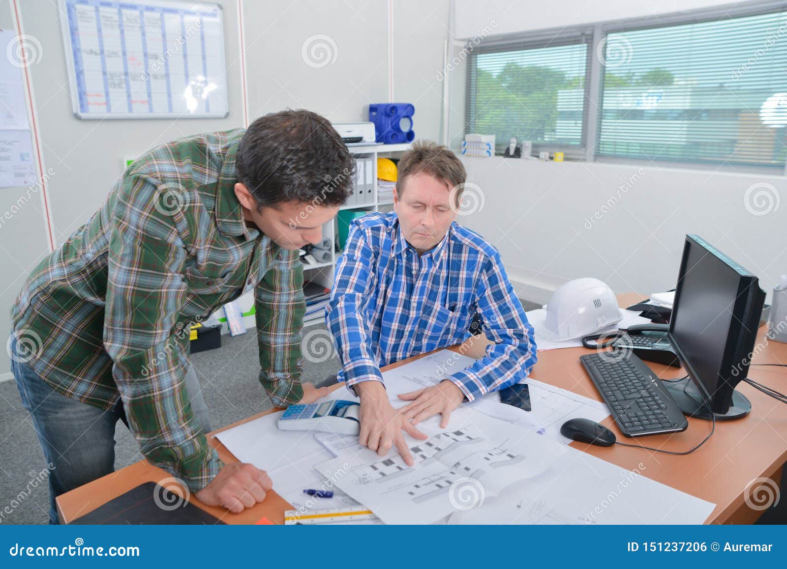 Architect Explaning Something To Client Stock Photo - Image of engineer ...