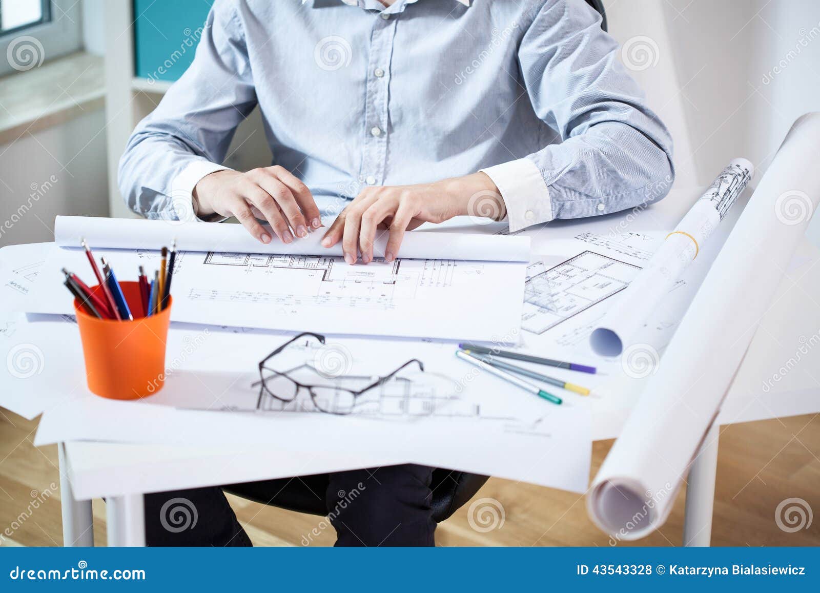 Architect Finished House Project Stock Photo - Image of architecture ...