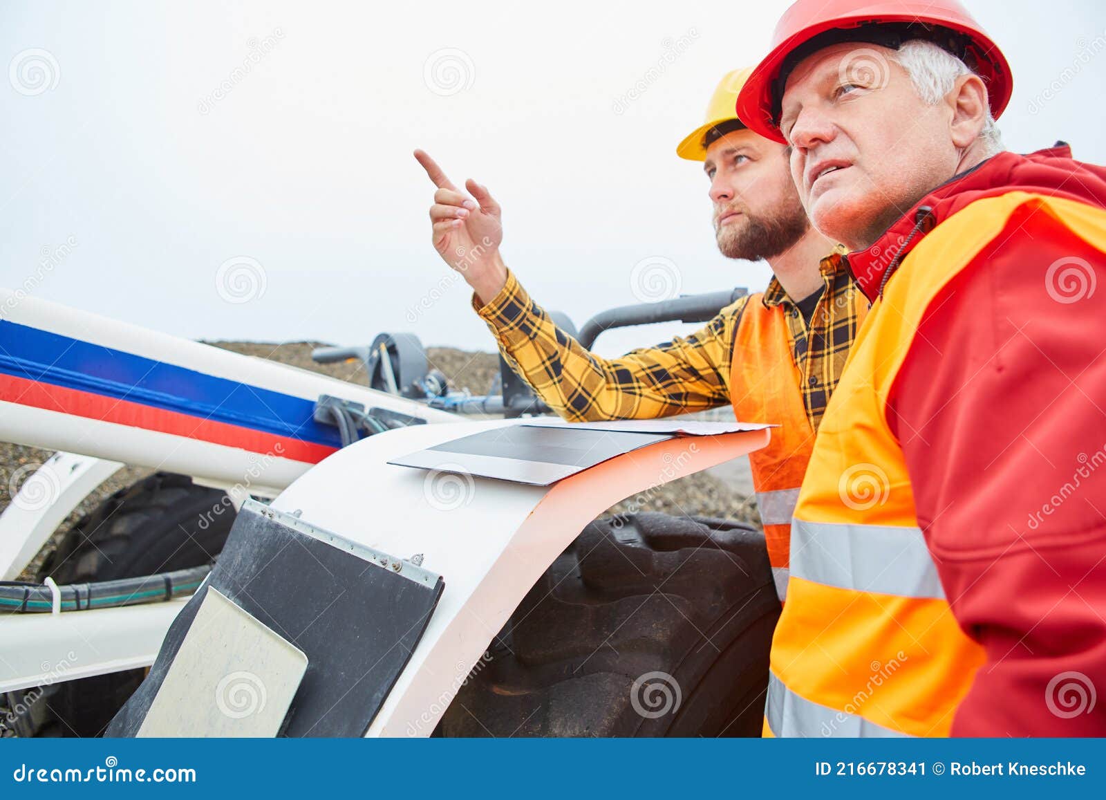 Architect and Foreman Control the Construction Site Stock Image - Image ...