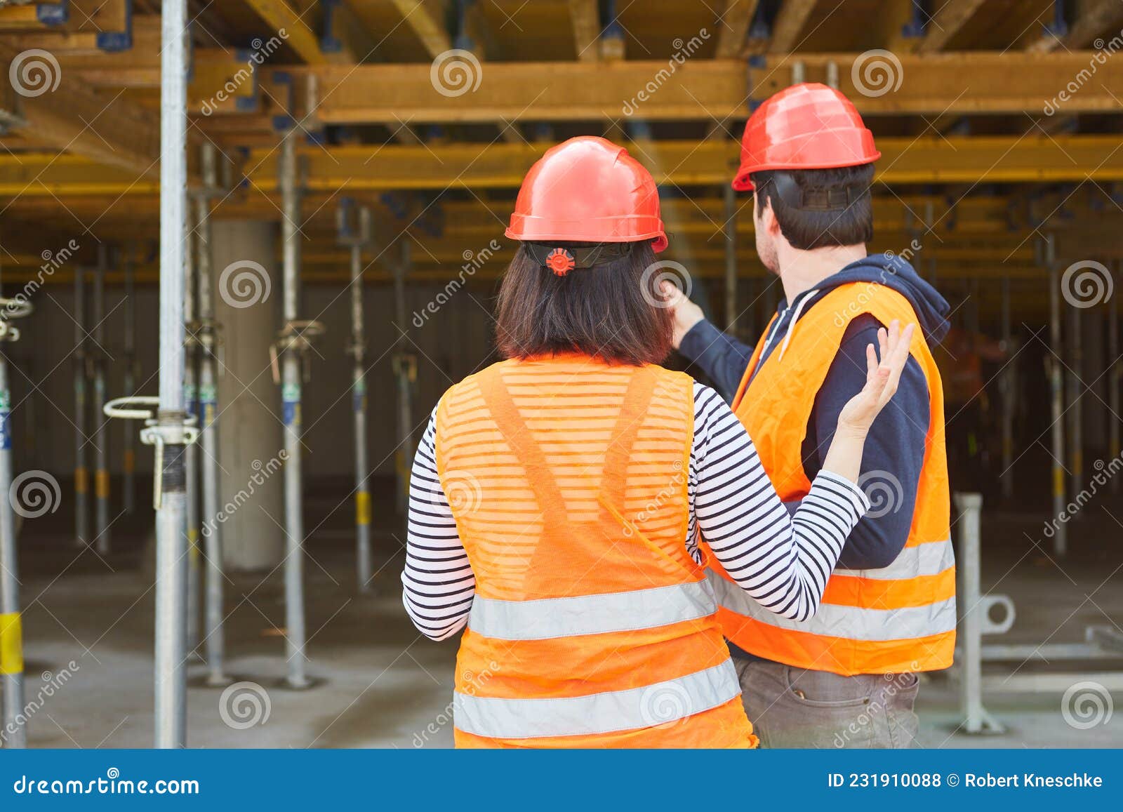 Architect and Foreman Inspecting the Shell Stock Photo - Image of ...