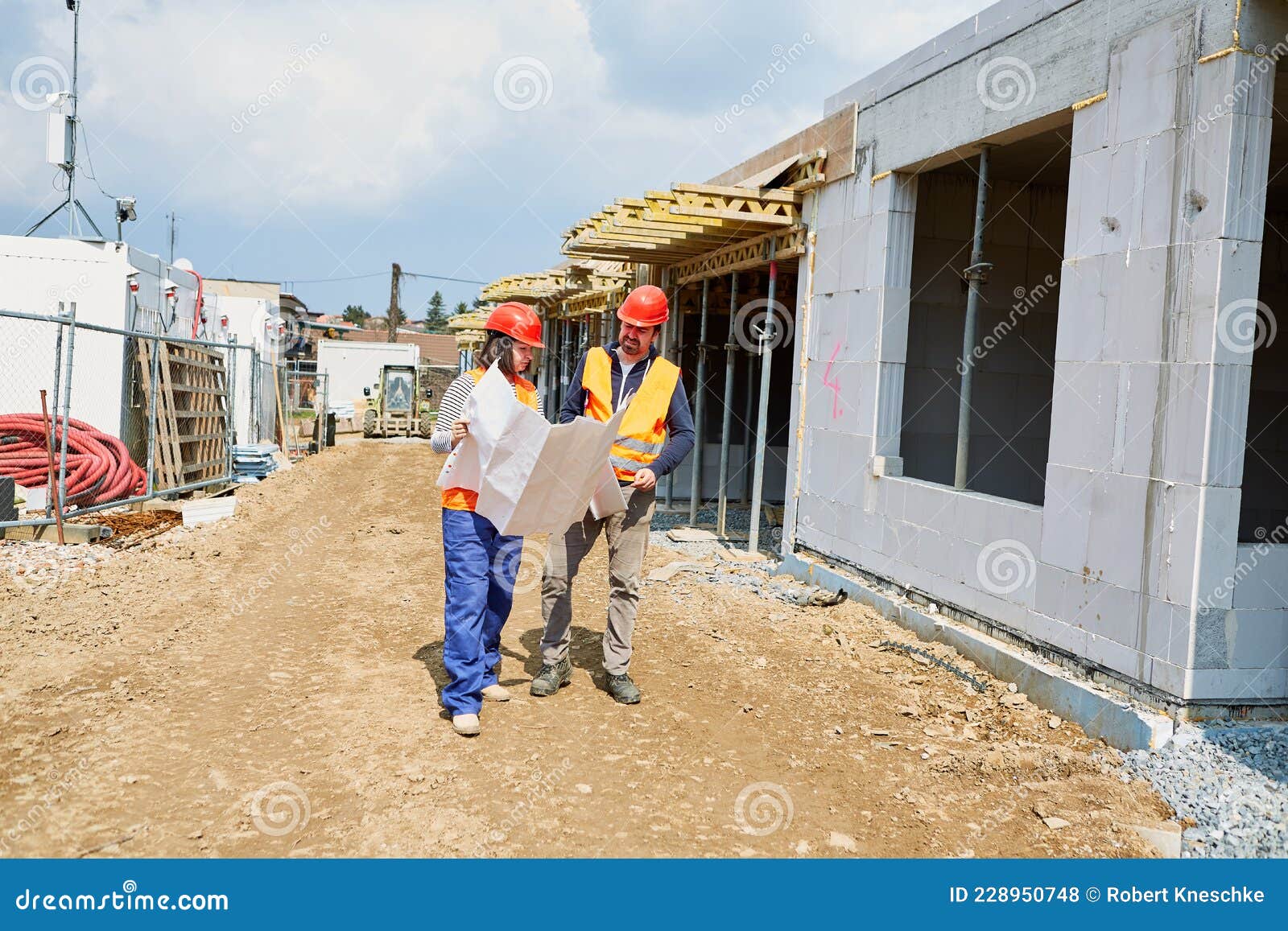 Architect and Foreman on the Shell Construction Site Stock Photo ...