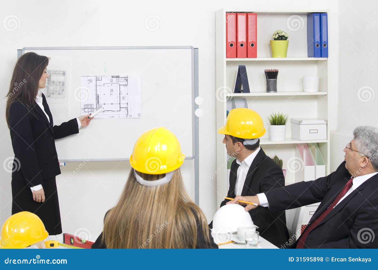 Architect Giving Presentation Stock Photo - Image of portrait, group ...