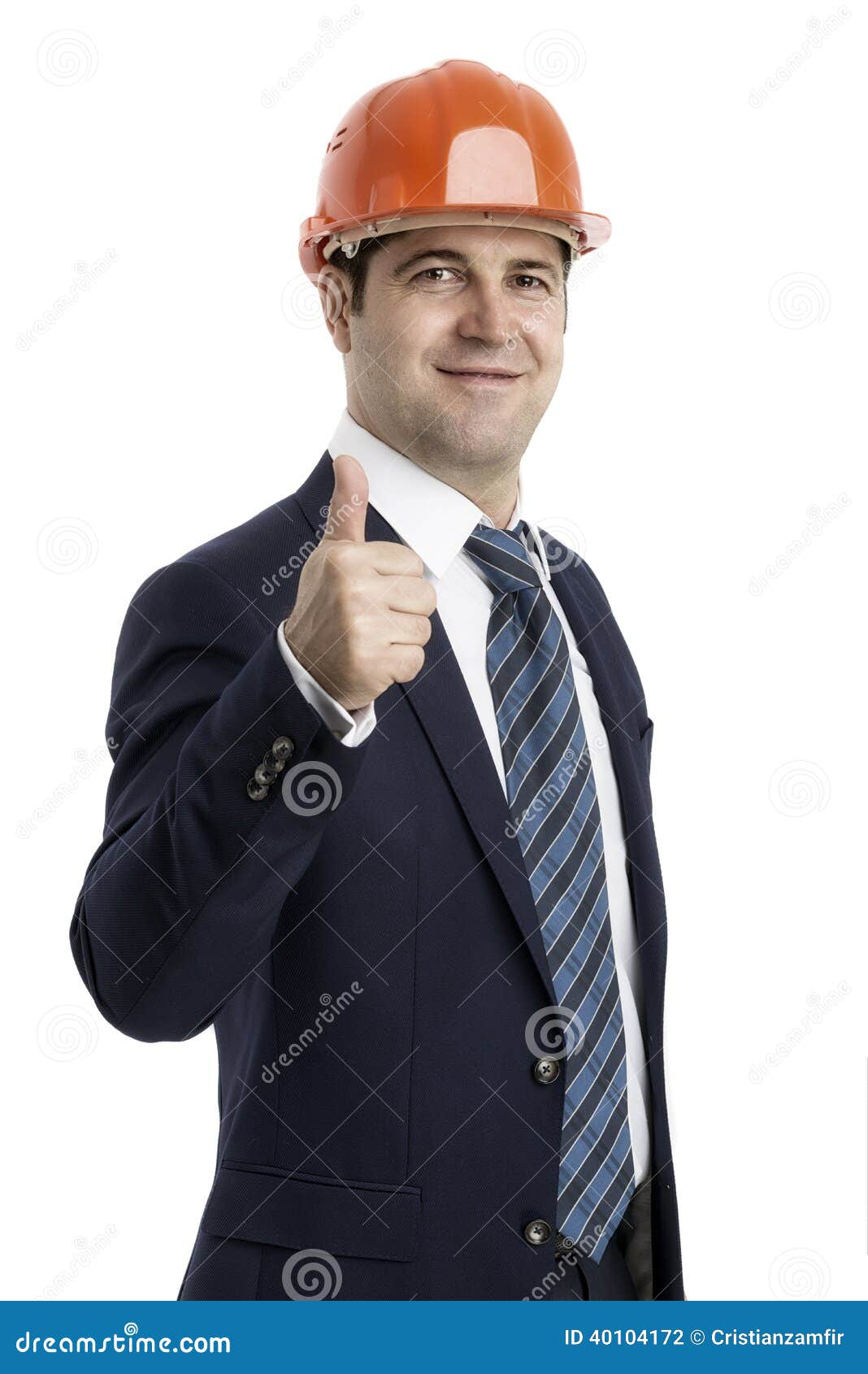Architect Giving the Thumbs-up Stock Photo - Image of businessman ...