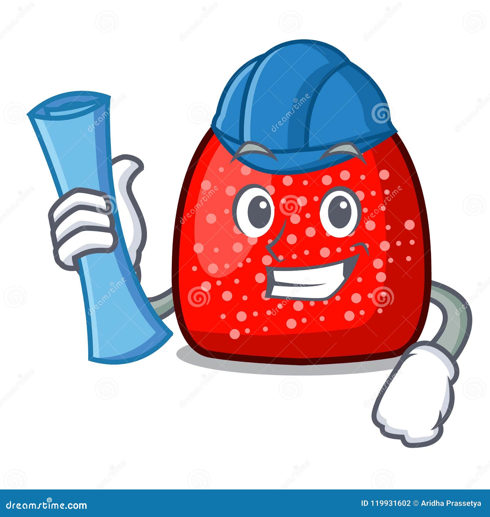 Architect Gumdrop Character Cartoon Style Stock Vector Illustration Of Creator Jelly 119931602