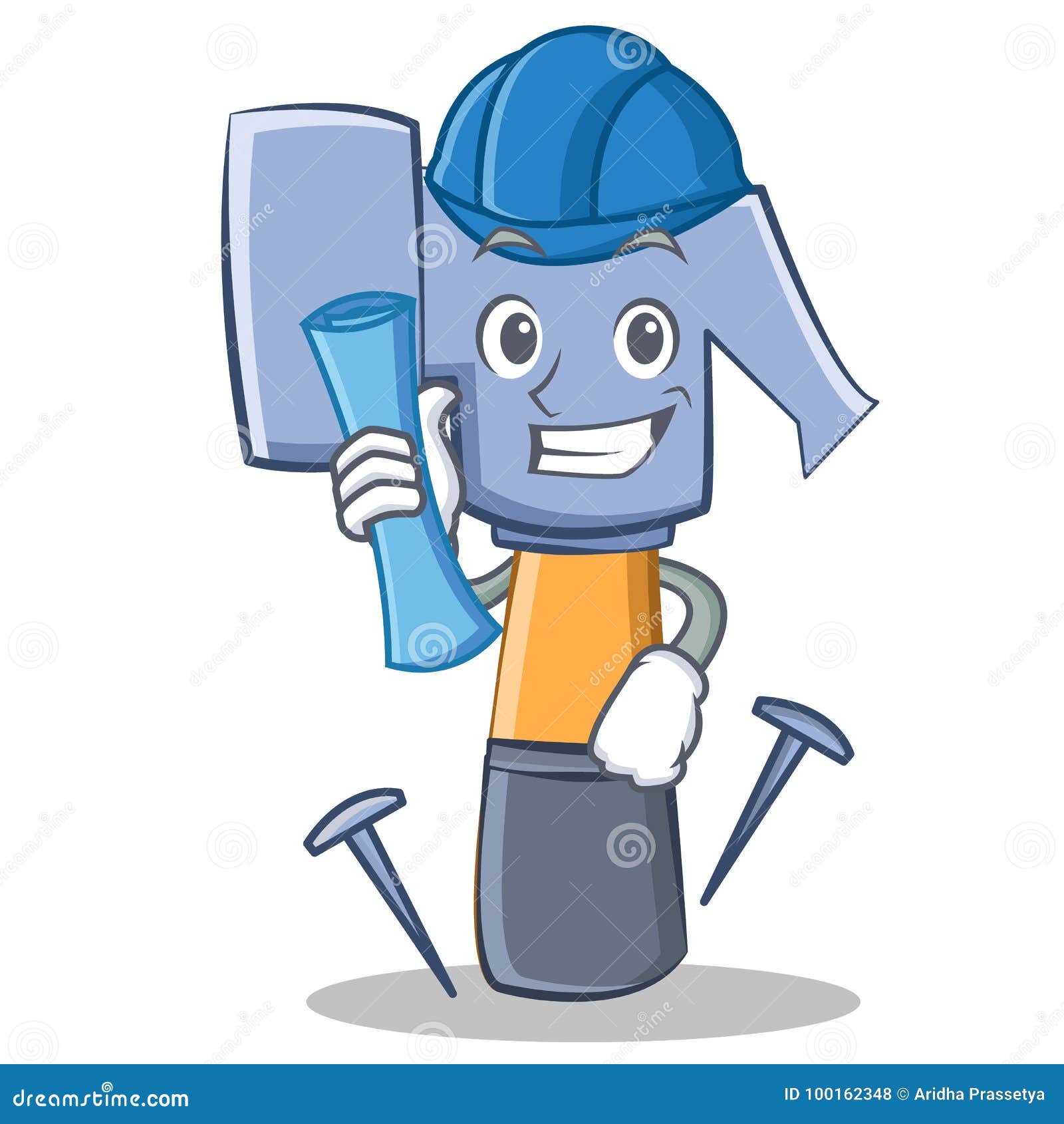 Architect Hammer Character Cartoon Emoticon Stock Vector - Illustration ... Architect Hammer Character Cartoon Emoticon Stock Vector - Illustration ...