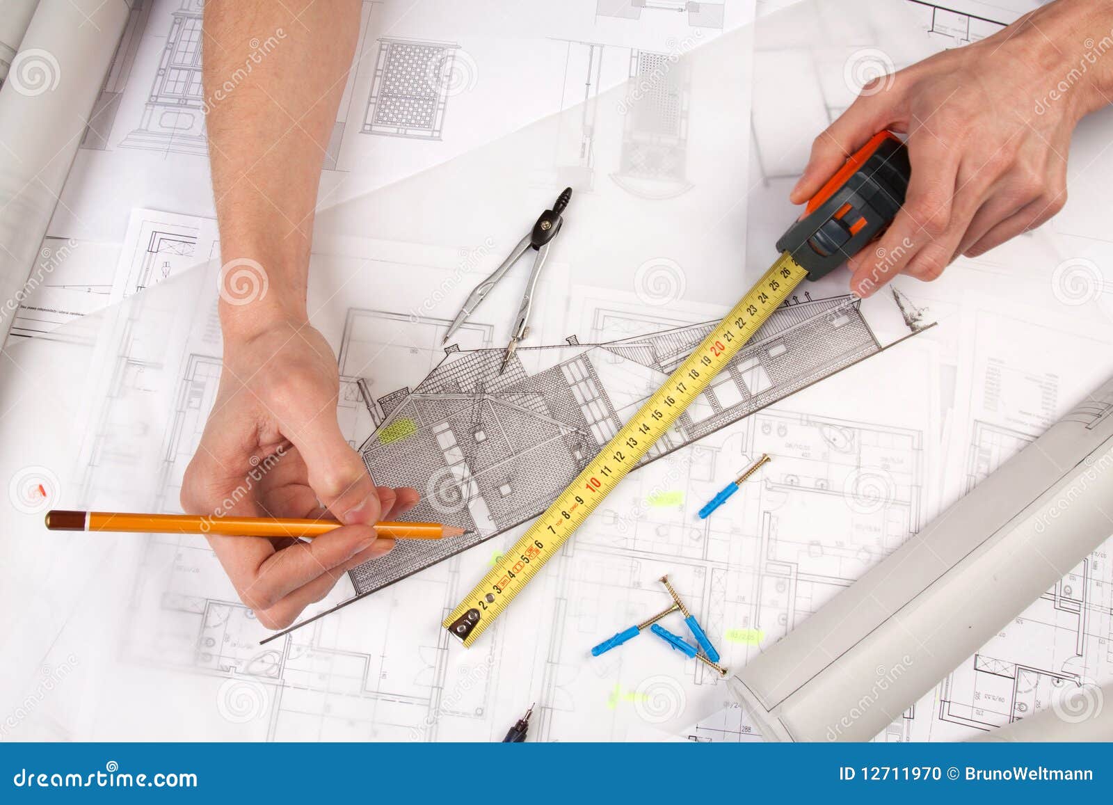 Architect hands stock photo. Image of floor, abstract - 12711970